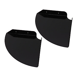 Corner Shelf, Wall Mount 2pcs High Strength Large Space Corner Wall Shelf Easy Installation Fashion for Bedrooms (Black)