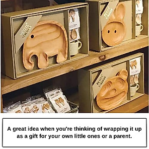 SPICE OF LIFE Kids Petits Et Maman Wooden Plate - Duck - Reusable Home/Party/Picnic Dinnerware