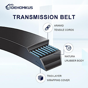 Snow Thrower Drive Belt for Cub Cadet Troy - Bilt Craftsman Huskee MTD 754-04201 754-04201A 954-04201 954-04201A - Snow Blowers V-Belt (3/8" x 36")