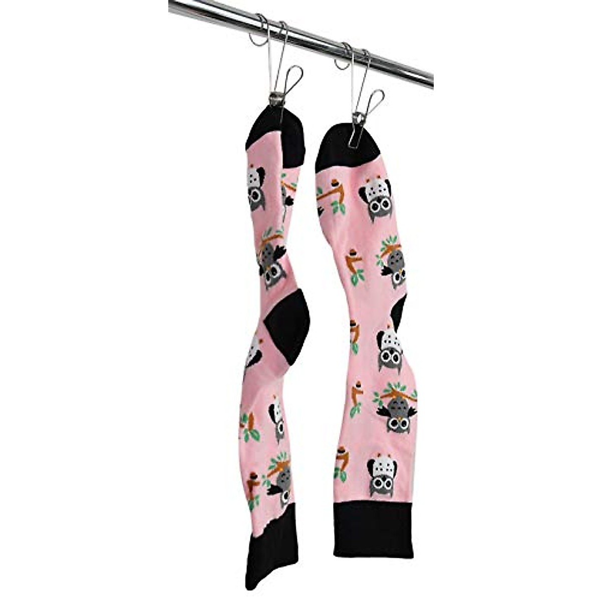 HOME-X Travel Hanging Clothes Pins, Clothes Clips Hooks, Portable Hangers for Clothes, Boot Hooks, Heavy Duty Metal Clips, 5 Pack, 4" L x 2 ½” W x 1" H