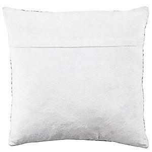 Safavieh Collection Metallic 20" Square Throw Pillow, Grey/Gold