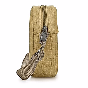 ZSEDP Canvas Small Bag Casual Men Mini Handbags Male Cross Body Shoulder Messenger Bags for Men Purses and Handbags