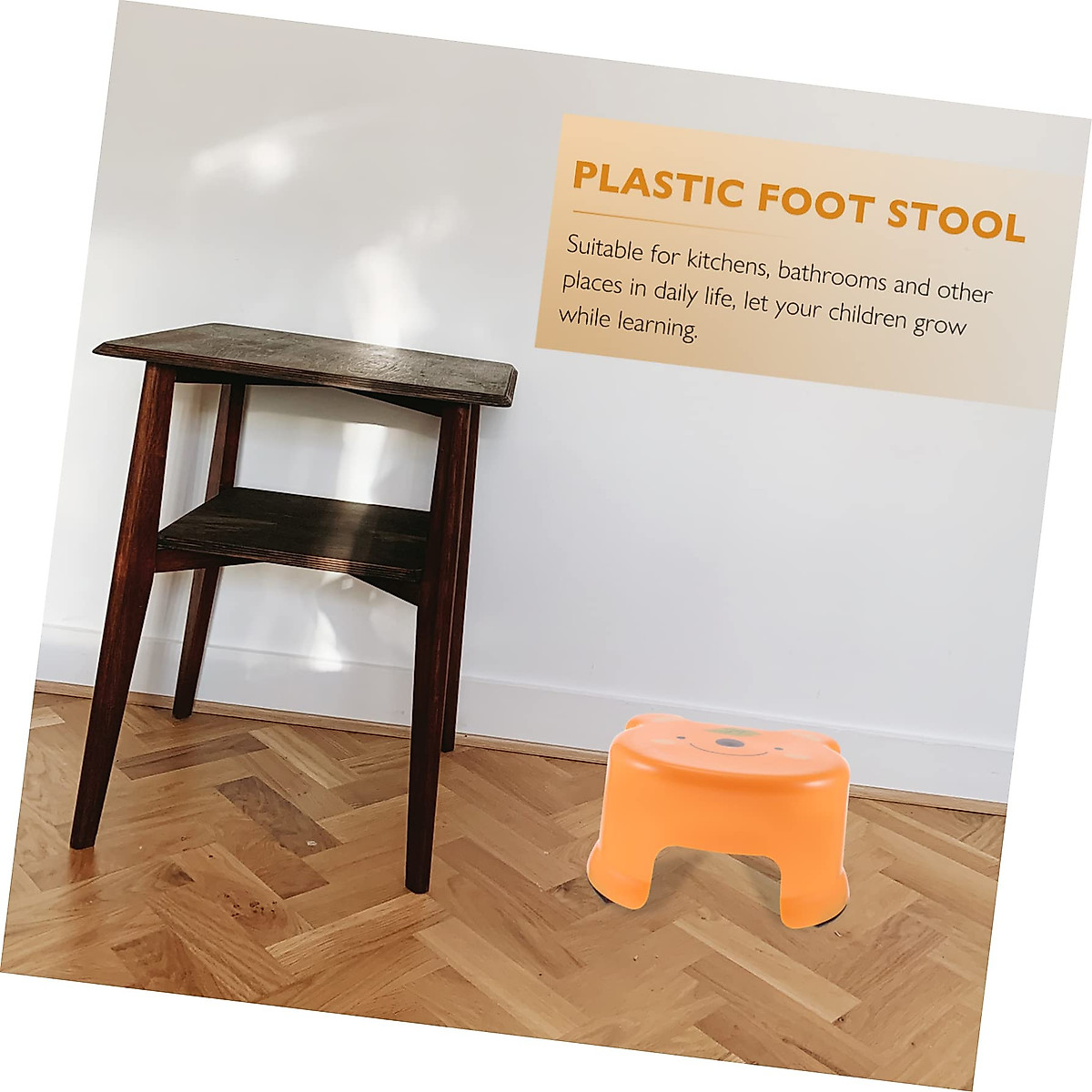 jojofuny Training Footstool Stools Baby Chairs Stool and Living Room Anti- Supplies Bathroom Anti-Skid Foot Skid Potty Home Helper Toilet Step Orange Kitchen Pregnant Cartoon for Kids