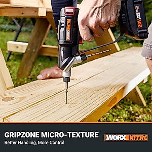 Worx Nitro 20V SwitchDriver 2.0, 2-in-1 Brushless Cordless Drill Driver, Drill Set Rotatable Dual 1/4" Chucks, Compact Cordless Drill with Digital Torque Setting WX177L – (Battery & Charger Included)