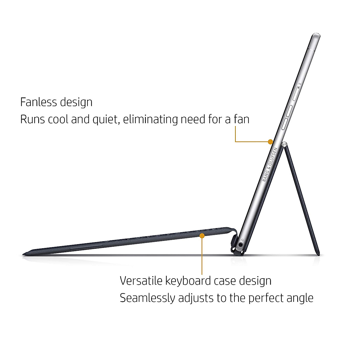 HP Envy x2 12-inch Detachable Laptop, Qualcomm Snapdragon Processor, 4 GB RAM, 128 GB Universal Flash Storage, Windows 10 Home in S Mode (12-e068ms, Natural Silver w/Oxford Blue)