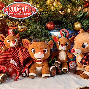 KIDS PREFERRED Rudolph The Red-Nosed Reindeer On The Go Teether Developmental Activity Toy, 12 inches , Brown