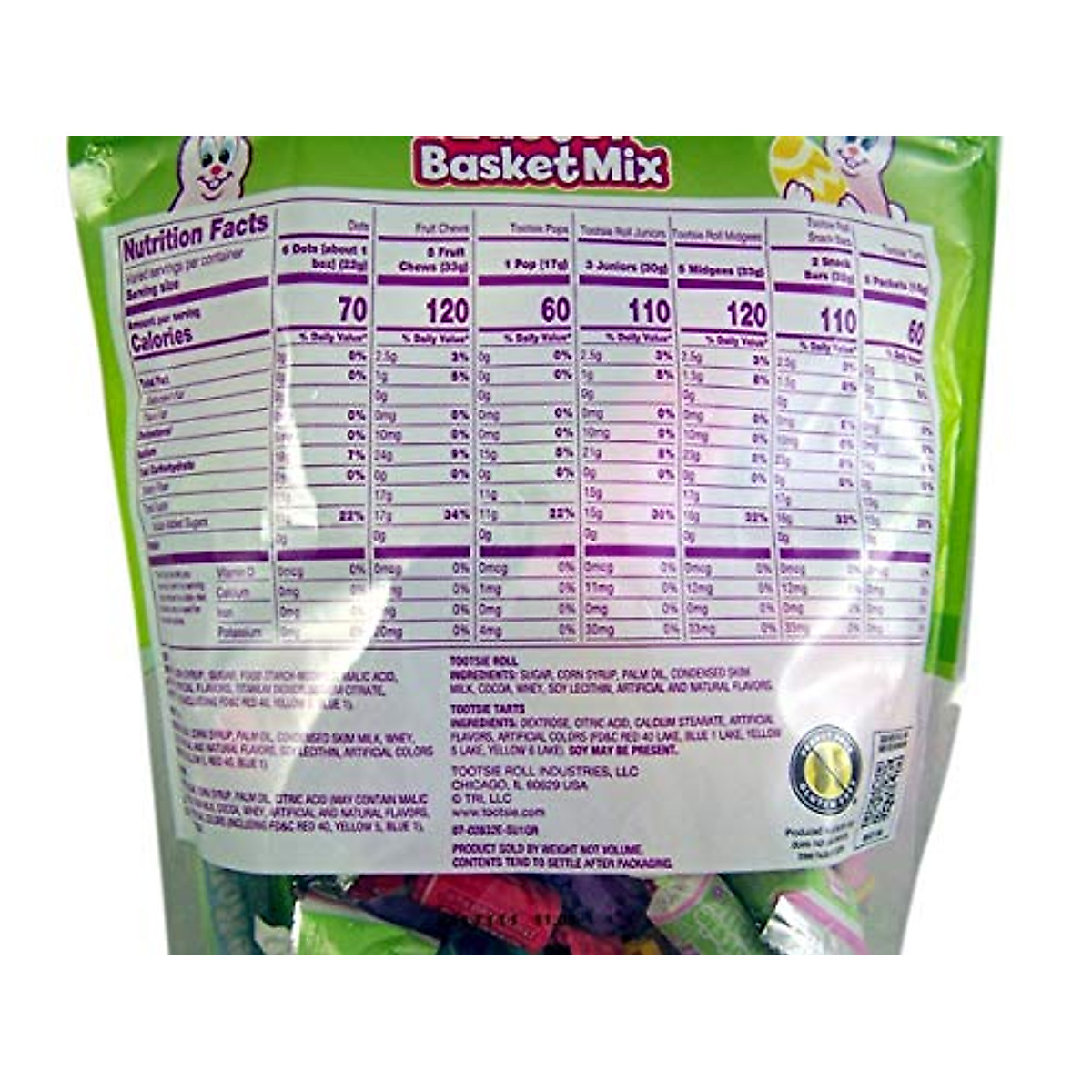 Tootsie Roll Childs Play Easter Basket Bulk Individually Wrapped Candy Assortment Mix in Resealable Bag, 24.48 oz