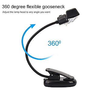 VBESTLIFE Music Stand Light, Portable Clip-on Position Adjustable LED Musician Lamp Reading Light for Music Stands Pianos Work Tables Desks Reading