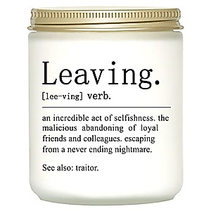 Funny Going Away Gift for Coworker, Leaving Office Gifts for Coworkers, Retired Goodbye Gifts Farewell Gifts New Job Gifts Retirement Gifts for Women Men Work Bestie Boss, Scented Candles