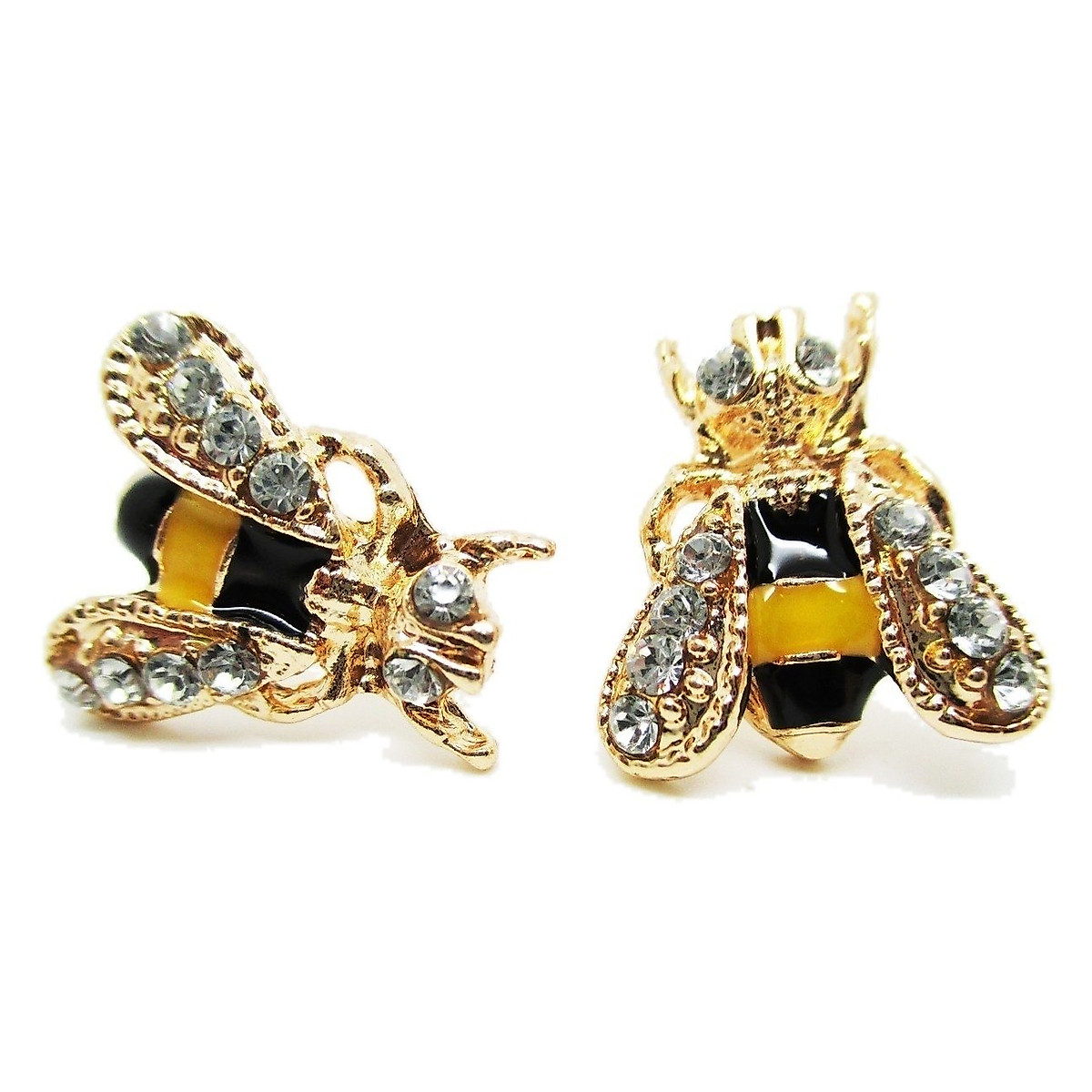 Bumble Bee Stud Post Earrings - New - Pair!