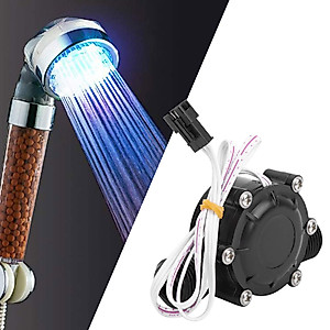 Kadimendium 3 Phase Hydro Generator AC 0-20V Multipurpose Water Turbine Generator Brushless Waterproof Water Flow Generator for Shower Head