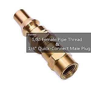 DOZYANT 12FT Propane Quick Hose Disconnect Conversion Kit for Weber Q Grill, Easy Connects to RV Trailer Low Pressure System