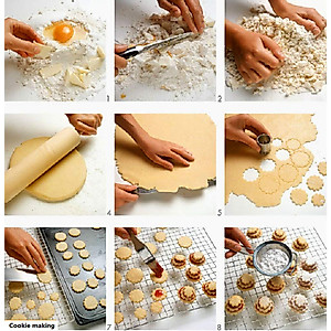 24 Geometric Stainless Steel Metal Cutting Dies (Pastries, Dough, Pie Crust, Fruit, Fondant, Clay),10 Eye Style Fruit Forks