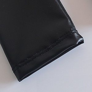 Messy Code Baby Black Pants Faux Leather Leggings for Toddlers Black XL(3-4Y)