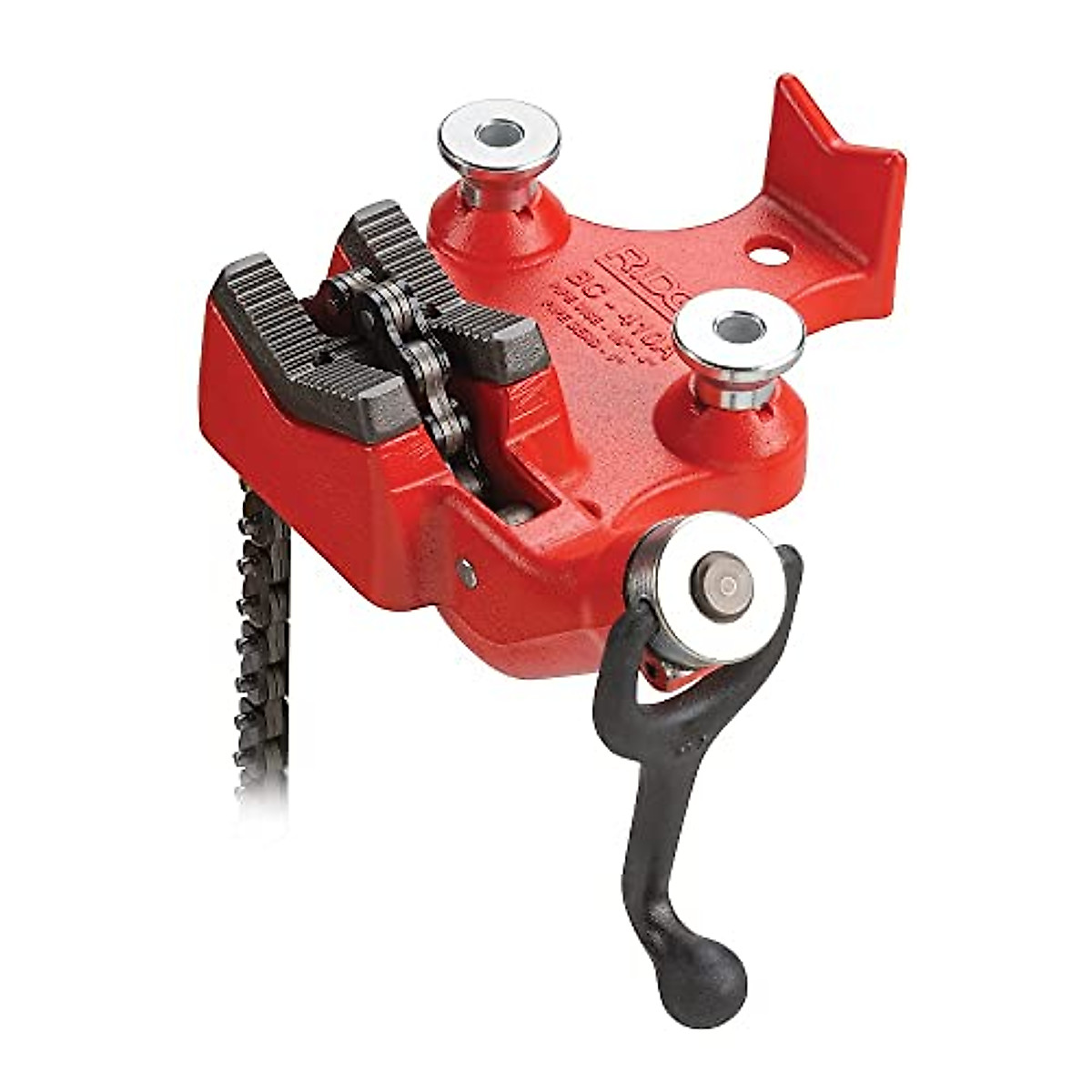 RIDGID 40195 Model BC410 Top Screw Bench Chain Vise, 1/8-inch to 4-inch Bench Vise & MaxxHaul 80356 Hitch Mount Vise Plate/Holder (with Adjustable Height)