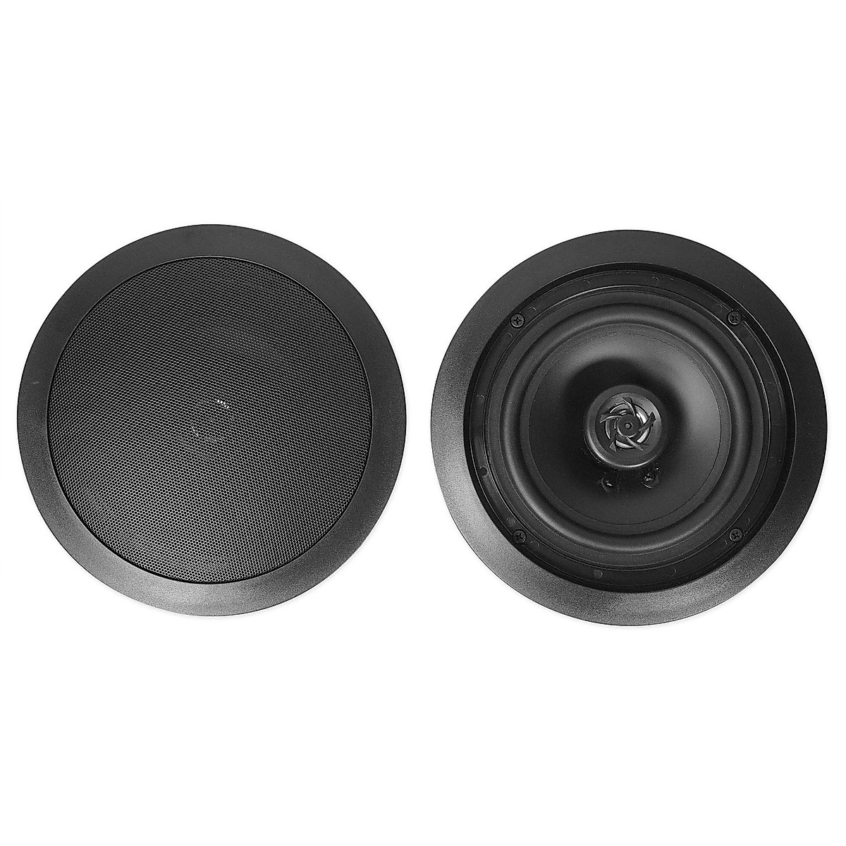 Rockville (8) HC85 Black 8" 700 Watt in-Ceiling Home Theater Speakers 8-Ohm