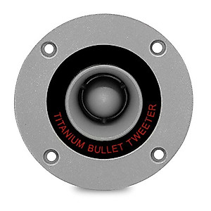 Pyramid 3.25" Car Audio Speaker Tweeter - 300 Watt High Power Aluminum Bullet Horn with 1 Inch Super Titanium Tweeters, 2 kHz - 25 kHz Frequency, 96 dB, 4 Ohm, Heavy Duty 30 oz. Magnet - TW18 (Pair)