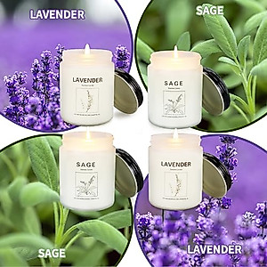 3 Pack Candles for Home Scented, 40.2 oz 300 Hour Long Lasting Candles, 3 Wick Large Jar Soy Candle, Lavender Candle, Scented Candles Gift Set, Perfect for Festival Gifts
