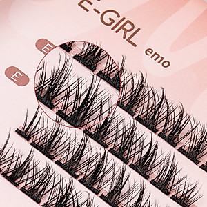 DIY Eyelashes extension, MLEN DIARY 56 cluster wisps lashes 7-12mm cluster eyelash extensions 0.07mm Soft False Eye lash fluffy individual Fake Eyelash natural look