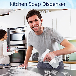 Electric Dog Cleaning Foam Soap Dispenser, Soap Dispenser for Pet Bath/Kitchen Sink/Bathroom/, Rechargable and USB Cable, 1200mAh, 350ML