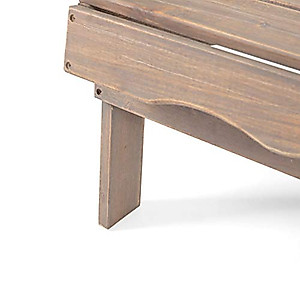 Christopher Knight Home Hanlee Folding Wood Adirondack Chairs, 2-Pcs Set, Grey Finish