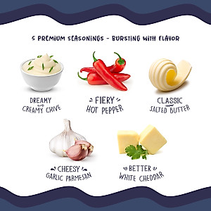 Birthday Gift Basket Movie Night Popcorn Birthday Box Food Gifts Birthday Care Package, 10 Piece Set, 5 Gourmet Popcorn Kernels and 5 Popcorn Seasoning Flavoring, Non-GMO Popcorn Gifts