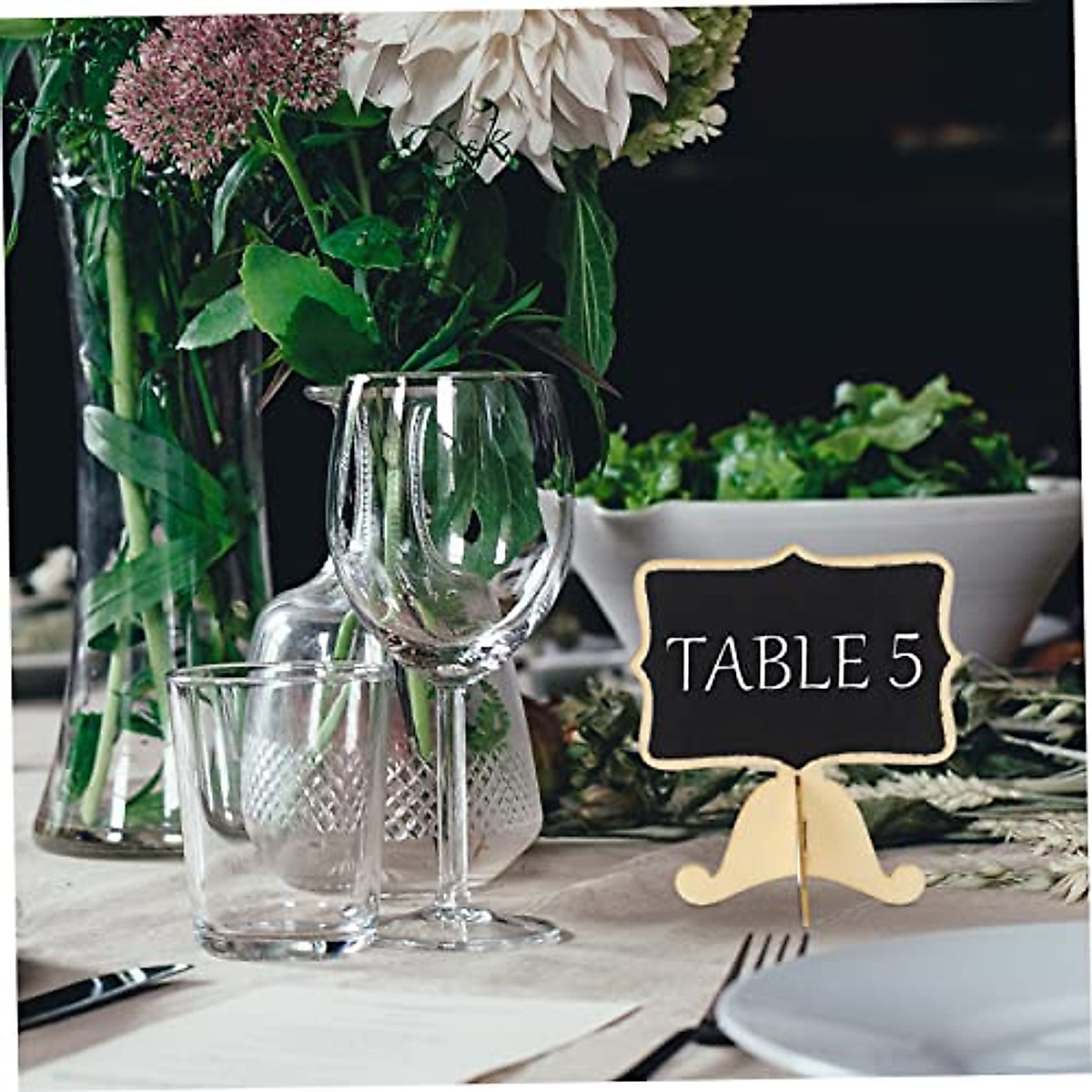 GRIRIW 20pcs Small Wooden Blackboard Desktop Office Decorations