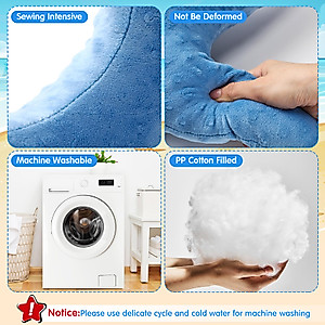 Fumete Starfish Plush Toy Pillow, 3 Pack, 20'' Stuffed Animal, Cute Coastal Decor for Kid Bedroom, Living Room, Sofa Couch (White, Green, Blue)