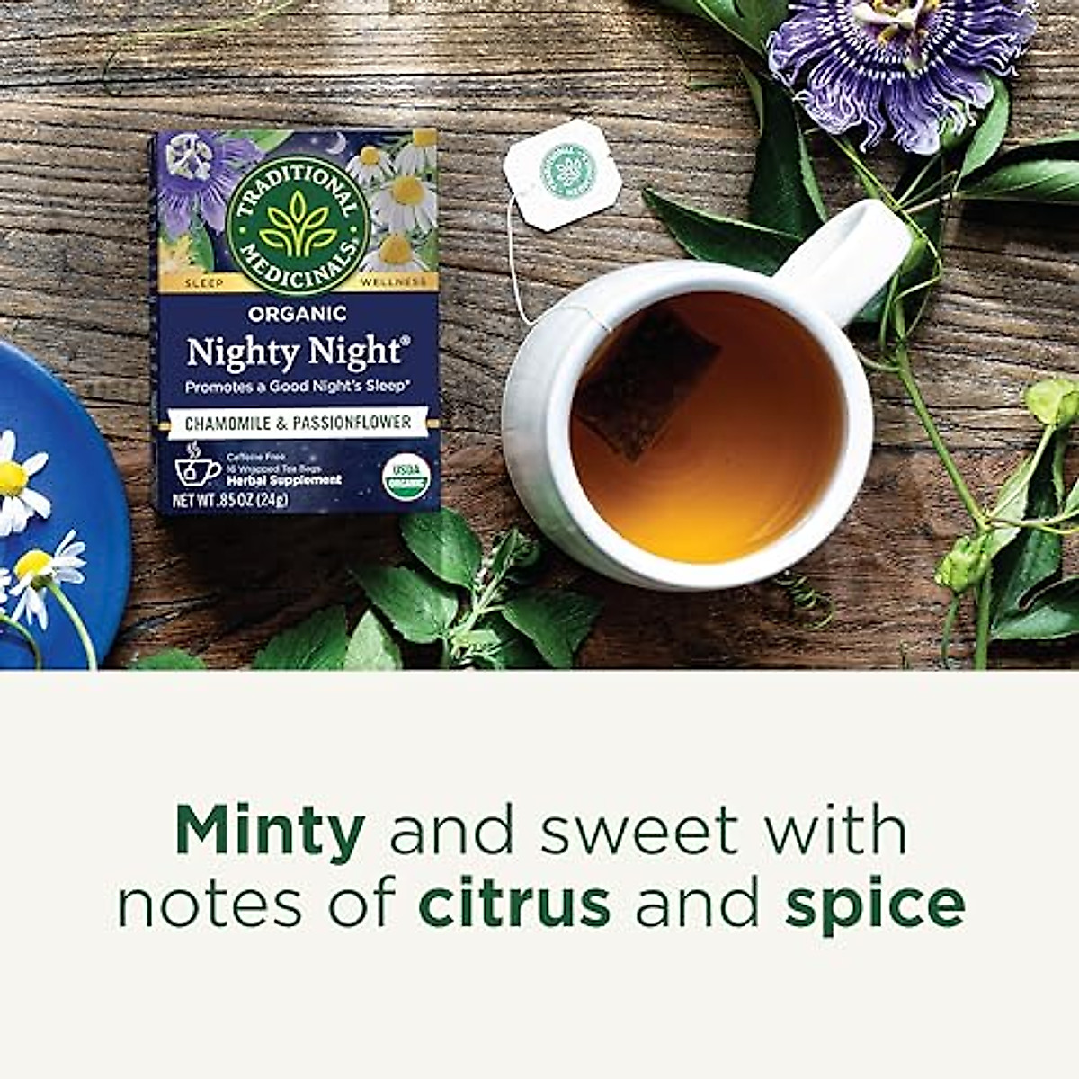 Traditional Medicinals Tea, Organic Nighty Night, Relax & Get a Good Night's Sleep, 96 Tea Bags (6 Pack)