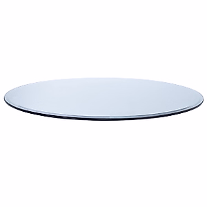 24" Round Tempered Glass Table Top 1/4" Thick Flat Polished Edge