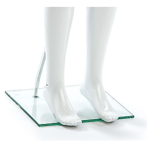 Displays2go Glossy White Polypropylene Child Youth Mannequin Form, 51-Inch