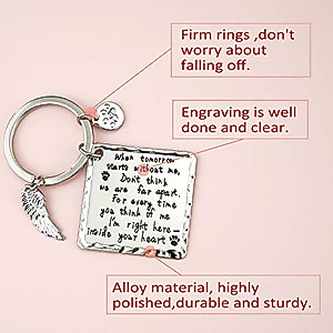 Melix Home Cat Dog Memorial Gifts Keychain Loss of Dog Gifts Pet Sympathy Gifts For Dogs Jewelry