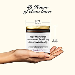 Long Distance Relationship Natural Soy Candle - Fun I Miss You Gifts for Boyfriend, Girlfriend, BFF, Best Friend, Her, Him, Women, Couples, Bestfriend Friendship Relationship Candle