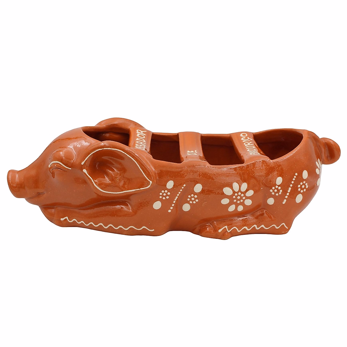 Traditional Portuguese Clay Terracotta Sleeping Pig Sausage Roaster, Made in Portugal Pottery