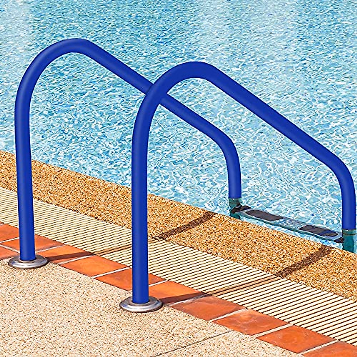 Frantie Swimming Pool Hand Rail Cover, 10 Feet Blue Slip Resistant Rail Grip Covers for Swimming Pool Hand Railing