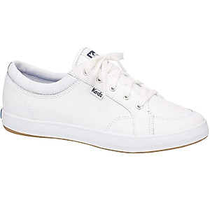 Keds Center Lace Up, Sneaker Womens, White Leather, 7.5 Medium