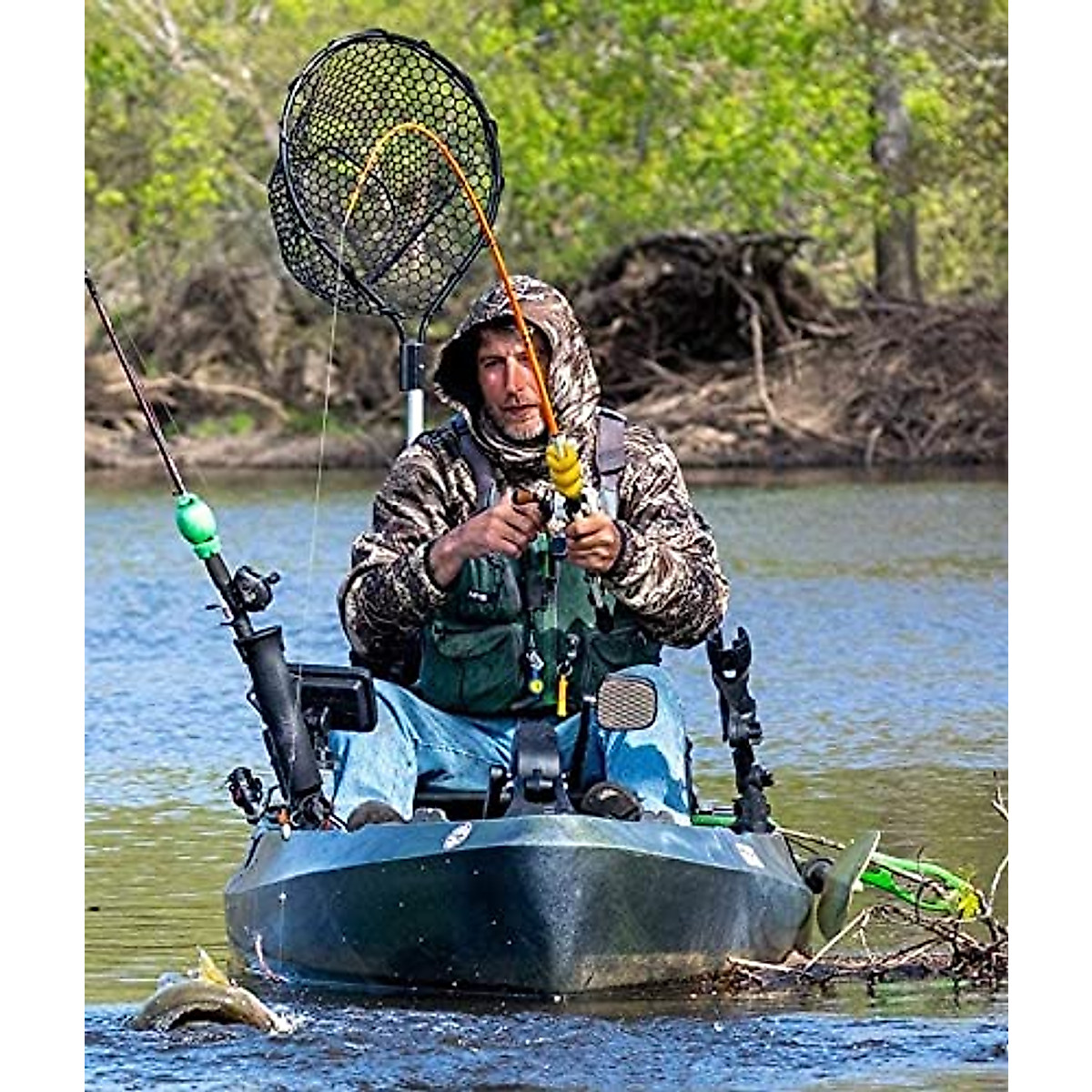 FunFishingIdeas Brush Gripper Made in USA Securely Anchor Your Kayak, Canoe or Boats up to 22 feet in Seconds. The Harder You Pull The Tighter It Grips (Camo)