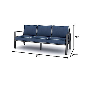 Creative Living Outdoor Furniture with 24x24 Inches Deep Seating Patio Cushions, Sofa, Charcoal