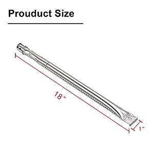 S1620A (4-Pack) 18 Inch Stainless Steel Burner Replacement for Kenmore Gas Grill Model 146.23674310 146.23675310 640-05057350-0 640-05057351-8, Outdoor Gourmet FSODBG1200 FSODBG1202 FSODBG1204