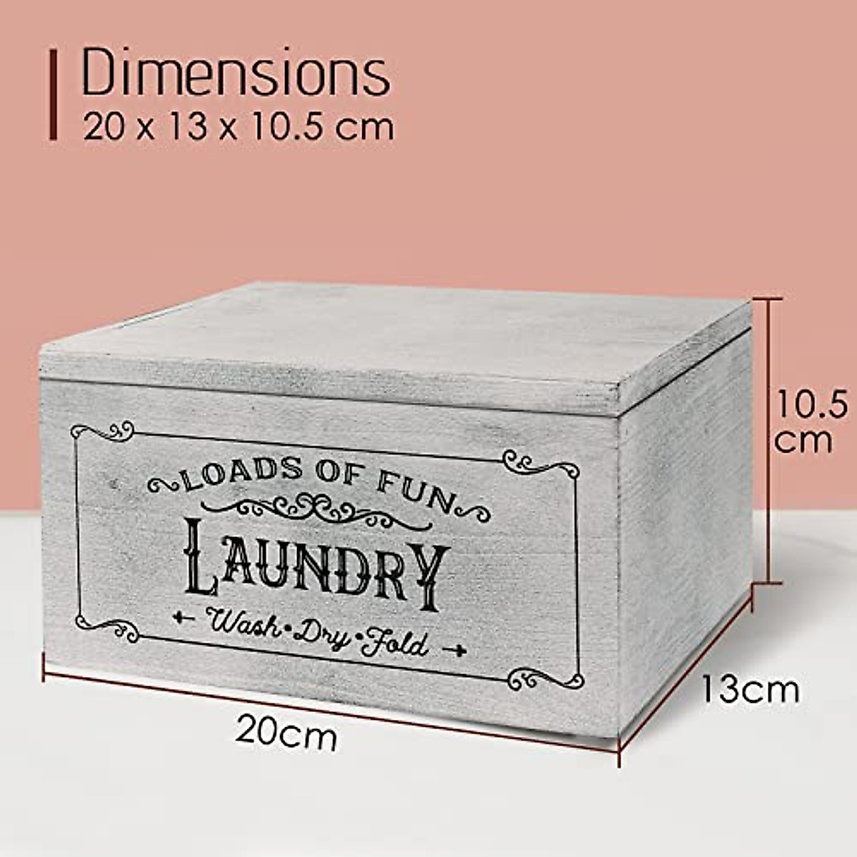 MINCORD Dryer Sheet Holder, Wooden Dryer Sheet Dispenser with Hinged Lid for Fabric Softener Sheets, Rustic Dryer Sheet Container Storage Box, Farmhouse Laundry Sheet Dispenser for Laundry Room Decor