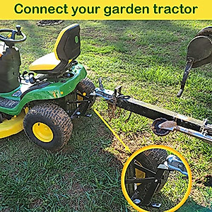 COATTOA Trailer Hitch, Tow Hitch for Lawn Mower, Tractor Towing Hitch with 2 Pairs of Mounting Bars, Trailer Hitch Receiver, Tine Tow Dethatcher Trailer Hitches(Solid Iron Construction)