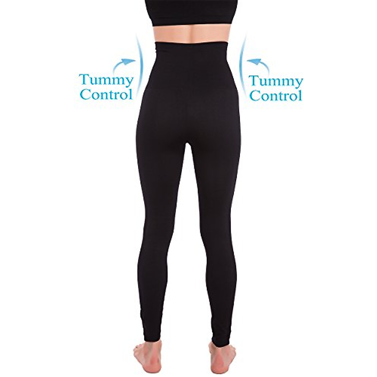 Homma Activewear Thick High Waist Tummy Compression Pants Slimming Body Yoga Leggings Postpartum Pants Black S