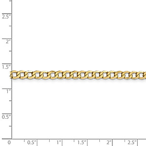 The Black Bow 4.3mm, 14K Yellow Gold, Hollow Curb Link Chain Necklace, 24 Inch