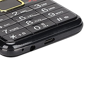 PUSOKEI 2G GSM Unlocked Button Phone,2.8in HD Screen Unlocked Seniors Cell Phone,Large Button Four SIM Cards Cellphone for Elderly and Kids,2000mAh Battery (Black)