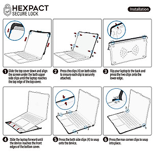 IBENZER Hexpact Compatible with MacBook Air 13 Inch Case 2022 2021 2020 M1 A2337 A2179 A1932, Heavy Duty Protective Case with Screen Lock for Mac Air 13 with Touch ID, Serenity Blue, AT13-SRL