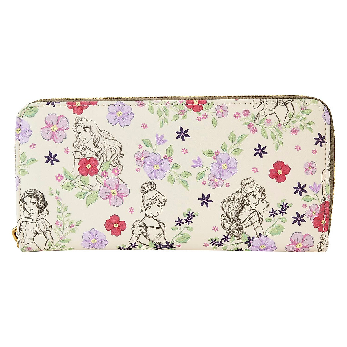 Loungefly Disney Princesses Sketch Floral All Over Print Faux Leather Wallet