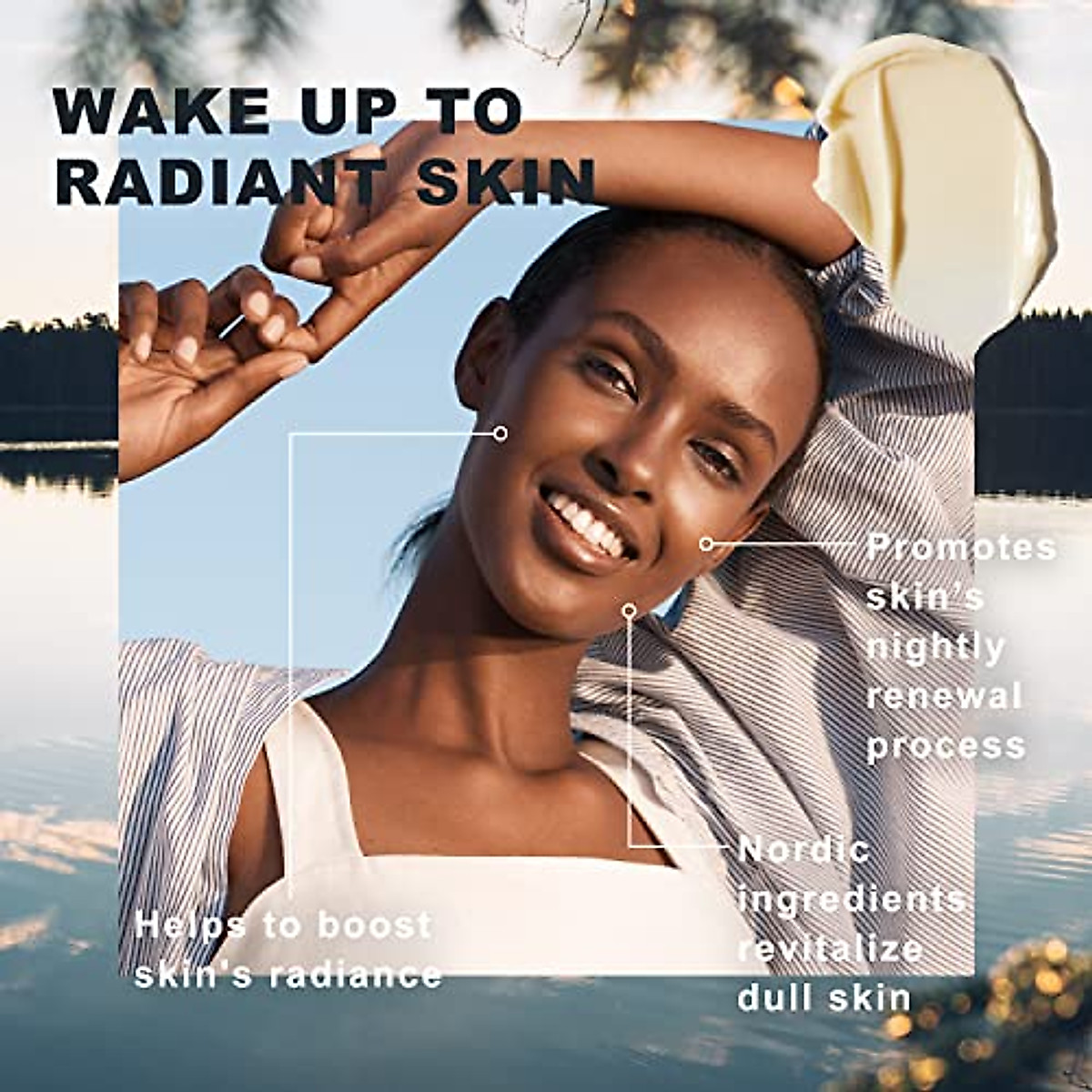 Lumene Brightening Facial Bundle - Overnight Bright Sleeping Cream, Reveal Facial Moisturizer & Arctic Berry Oil Cocktail - Hydrating Skincare Kit Replenishes & Revives Dull, Dry Skin (3-Piece Set)