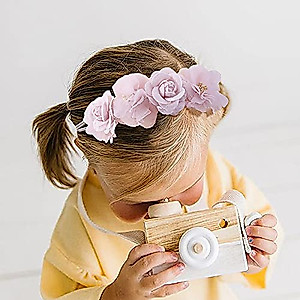 BFNAAgirl Flower Headband for Baby Girl Elastic Baby Floral Headbands Crown Hairbands Hair Accessories for Newborn Infant Toddlers Kids 3pcs/set
