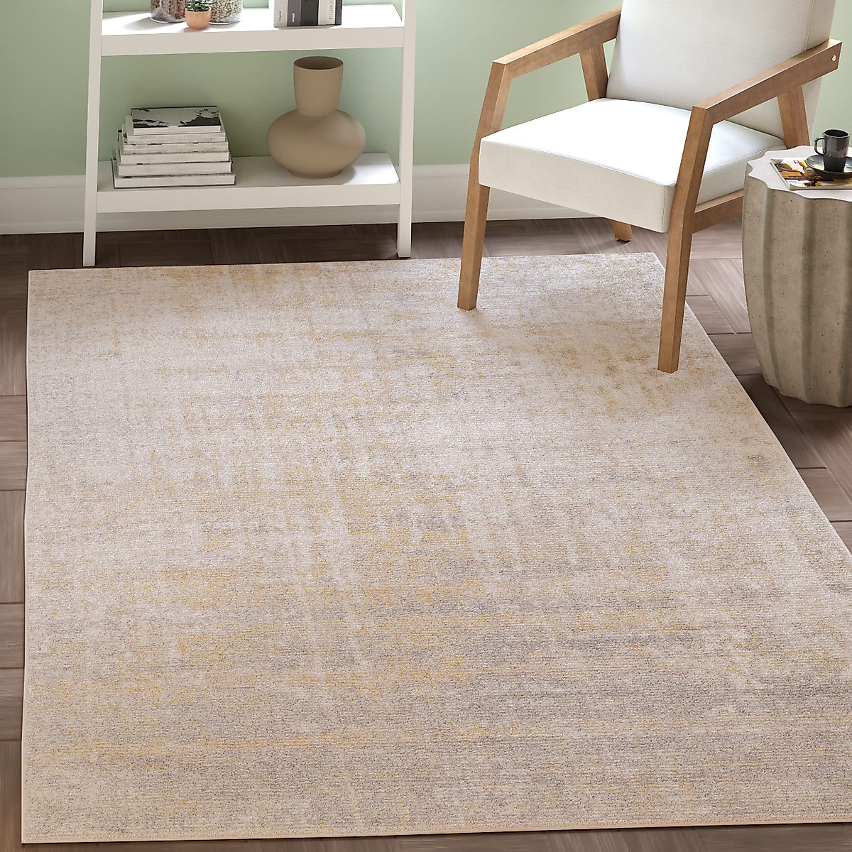 SAFAVIEH Adirondack Collection Area Rug - 10' x 14', Creme & Gold, Modern Abstract Design, Non-Shedding & Easy Care, Ideal for High Traffic Areas in Living Room, Bedroom (ADR207A)