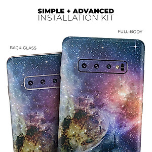 DesignSkinz Rust and Bright Neon Colored Stary Sky Protective Vinyl Decal Wrap Skin Cover Compatible with The Samsung Galaxy S20 (Screen Trim & Back Glass Skin)